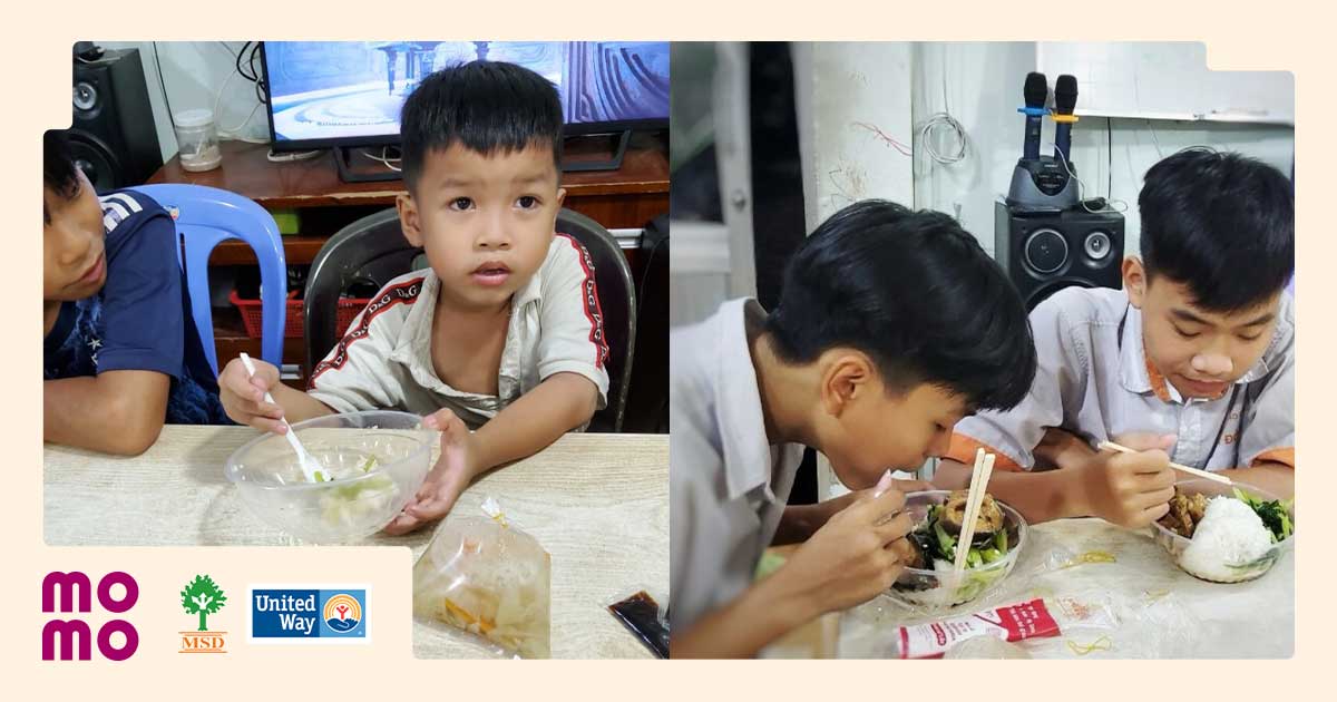 Giúp các em được no lòng ấm bụng