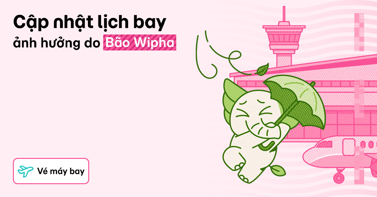 Cập nhật mới nhất của các hãng hàng không về ảnh hưởng của bão Wipha đến lịch bay nội địa