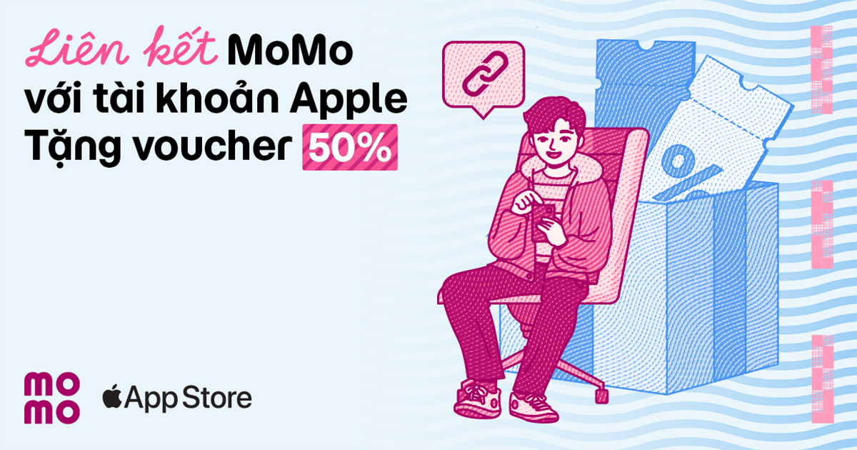 Nhận voucher giảm 50% khi liên kết thành công tài khoản Apple với MoMo