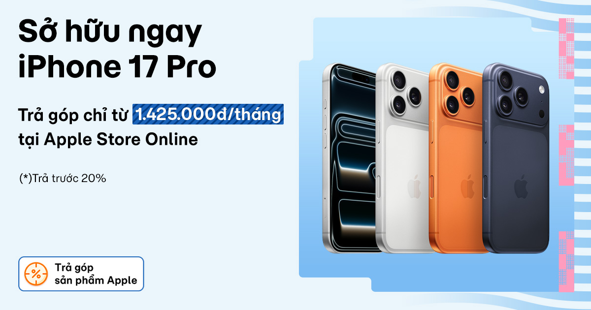 Cầm trên tay iPhone 17 Pro: Trả góp chỉ từ 1.425.000đ/tháng qua Ứng ...