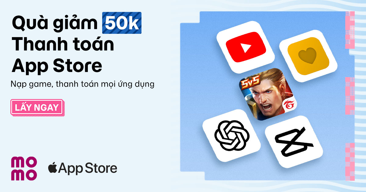 Thanh toán App Store với MoMo: Giảm đậm đến 50.000đ, giải trí không ...