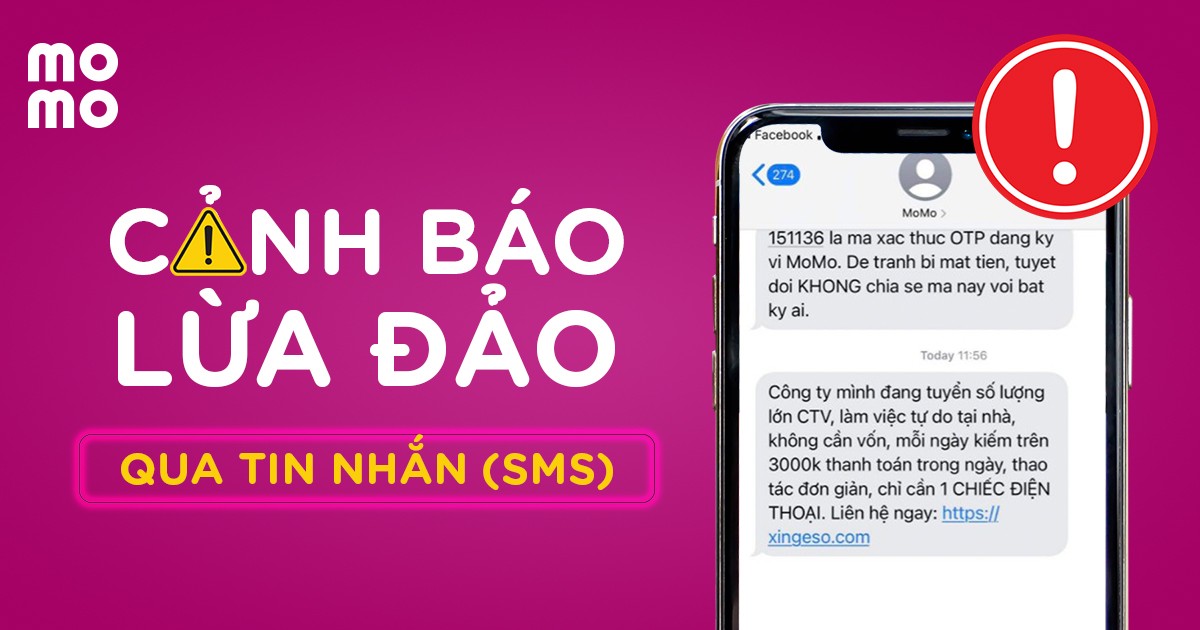 Cảnh báo: Giả danh tin nhắn (SMS) có tên MoMo - Người dùng cần nâng cao ...