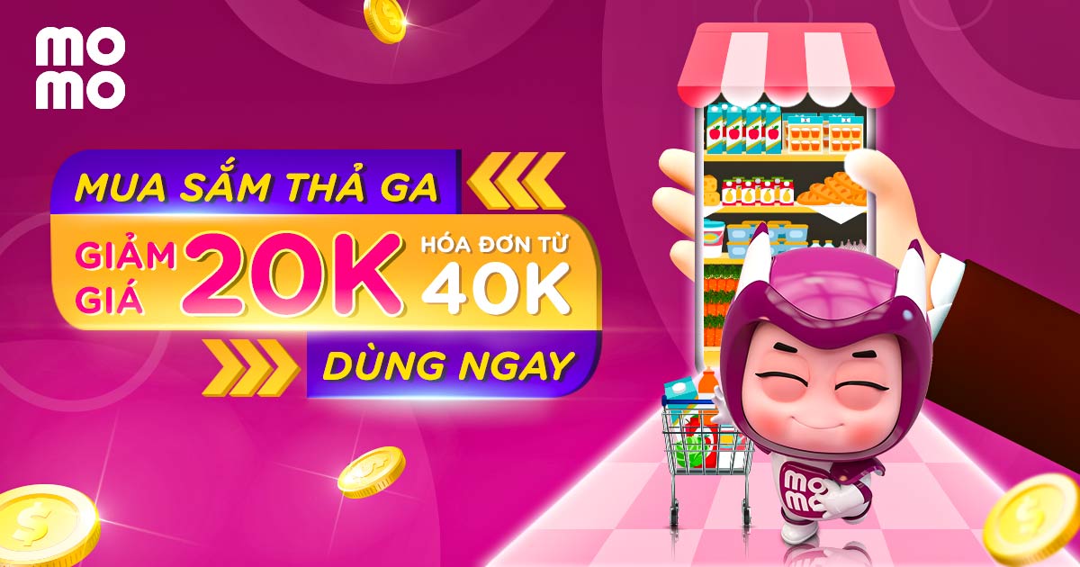 Mua sắm tiện tay, quẹt ngay MoMo với thẻ quà giảm 20.000đ tại siêu thị ...