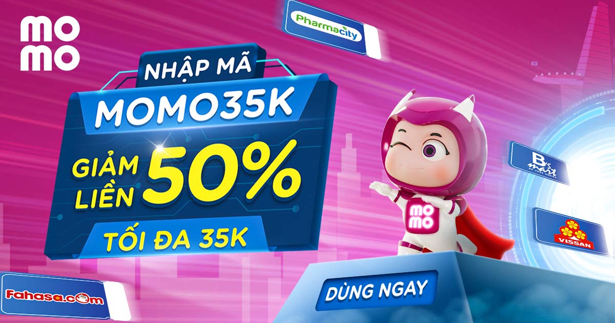 Nhập mã MOMO35K giảm ngay 50% tối đa 35K đi siêu thị, sắm đồ mẹ & bé ...