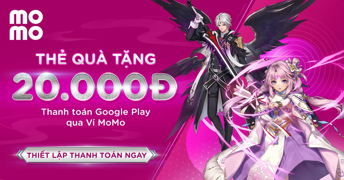 Giảm ngay 20K cho lần đầu thanh toán Google Play qua MoMo