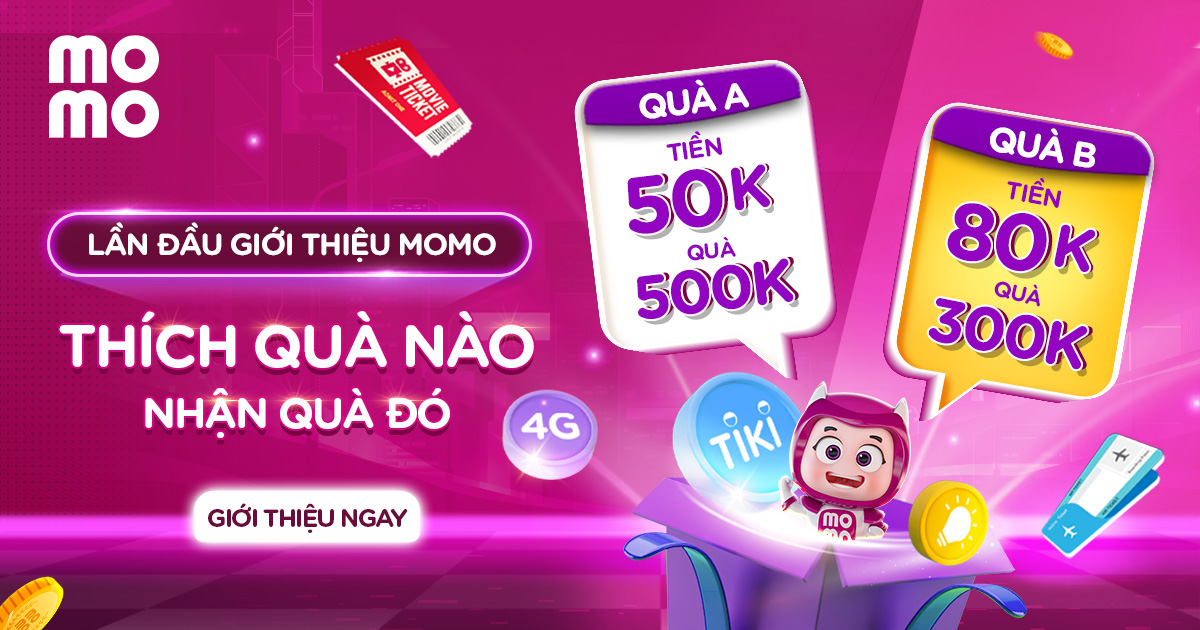 CHỈ TRONG THÁNG 5: Giới thiệu MoMo được tự chọn gói quà mình thích!