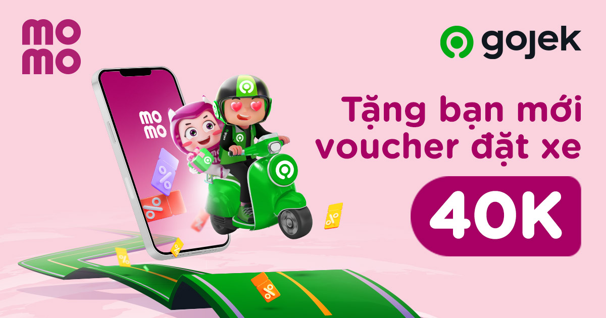 Gojek đãi bạn mới vạn thẻ quà giảm 50% đặt xe tẹt ga, giá cước siêu rẻ