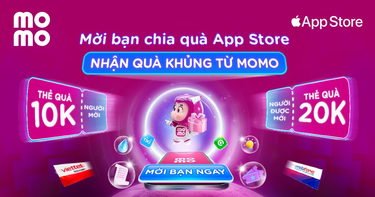 Rủ bạn chia quà App Store với MoMo ngay - quà chia hai, ngại gì không mời?