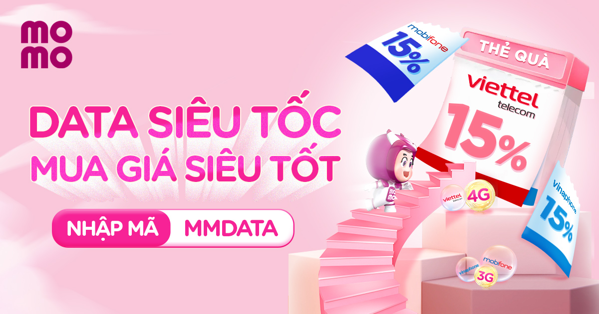 Áp mã MMDATA trên MoMo, rước data giá siêu hời!