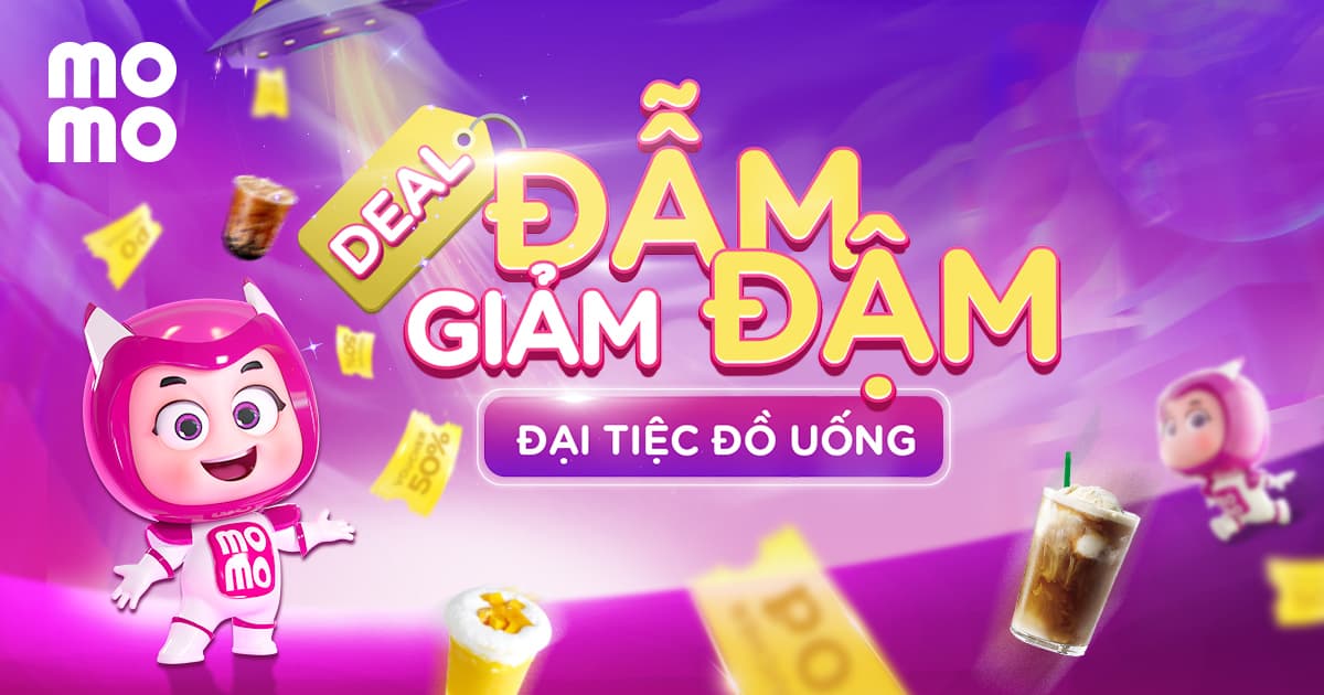“Deal đẫm giảm đậm”: Đại tiệc Đồ Uống siêu hời với ngàn thẻ quà trên MoMo