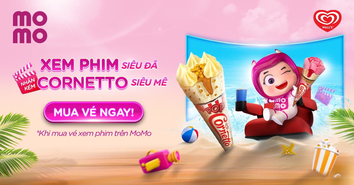 🔥 Đặt vé phim chill hè đỉnh, nhận ngay kem Cornetto miễn phí!