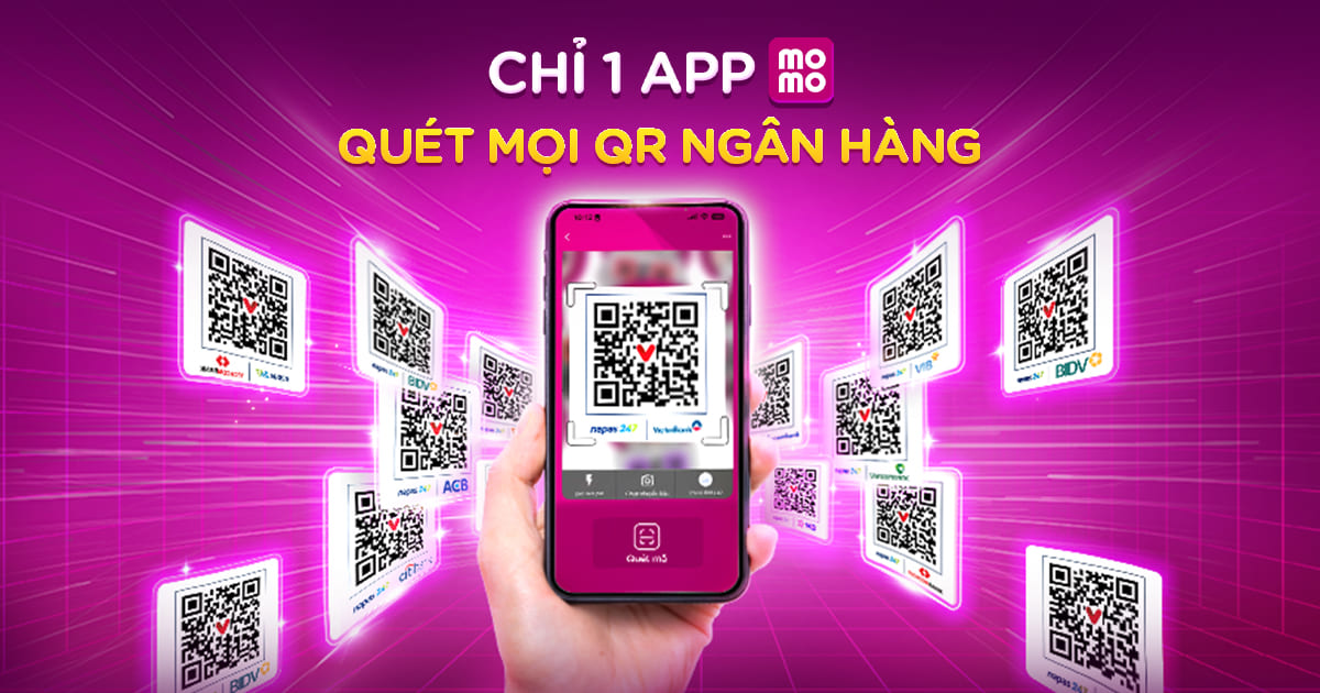 Chỉ 1 app MoMo, quét mọi QR ngân hàng!