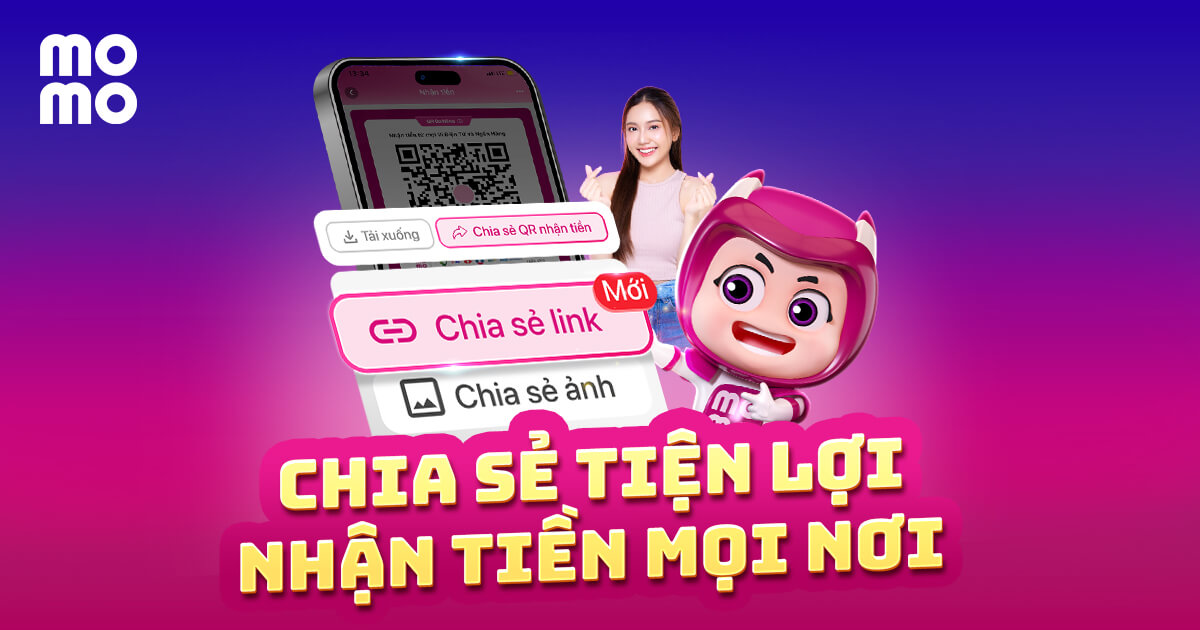 Nhận tiền QR Đa Năng thêm nhanh tiện với tính năng chia sẻ mã