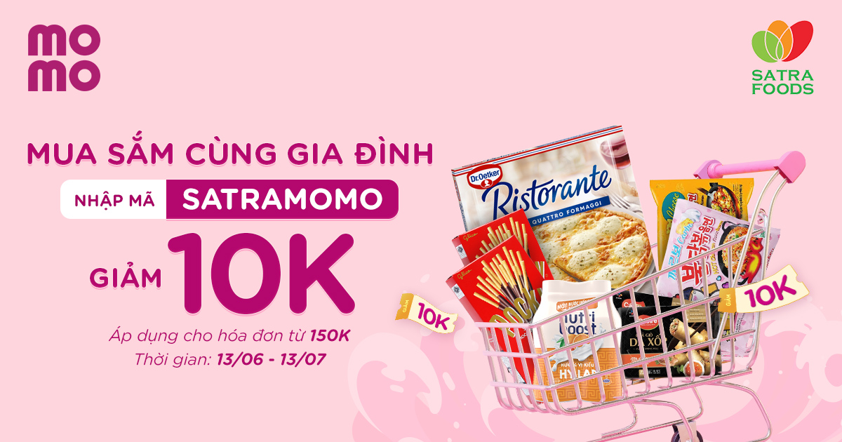 Mua sắm cùng gia đình có ưu đãi MoMo giảm ngay 10K!