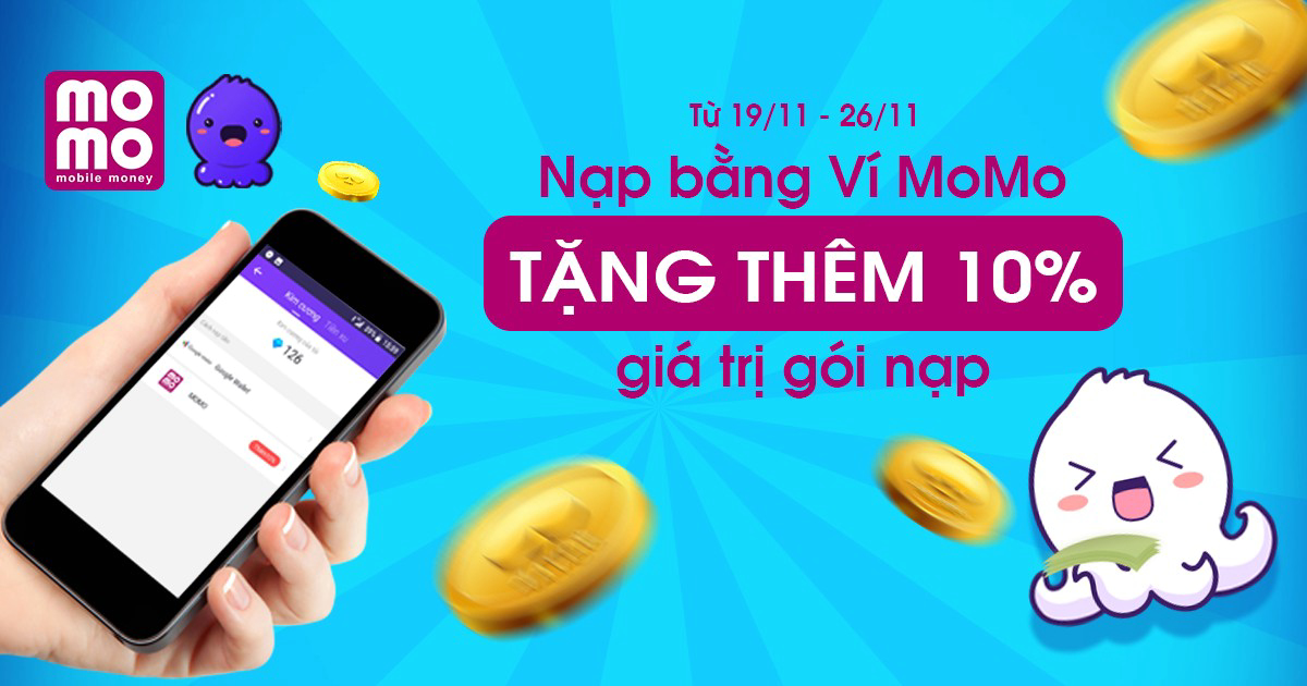 Nhận thêm 10% giá trị gói Kim Cương Hello Yo khi chọn thanh toán bằng MoMo